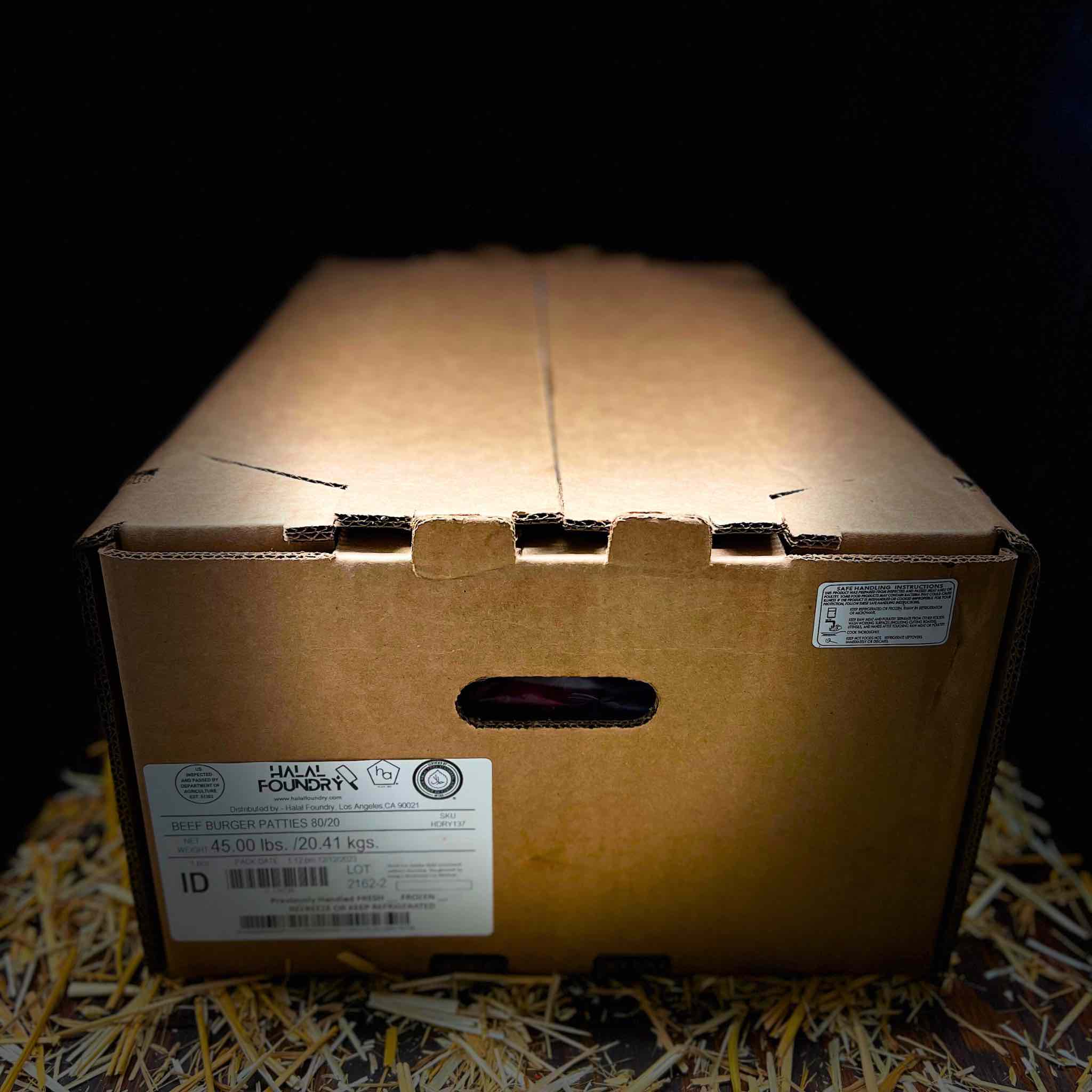 Wholesale Beef Burger Patties - 40 lbs Box – Halal Foundry